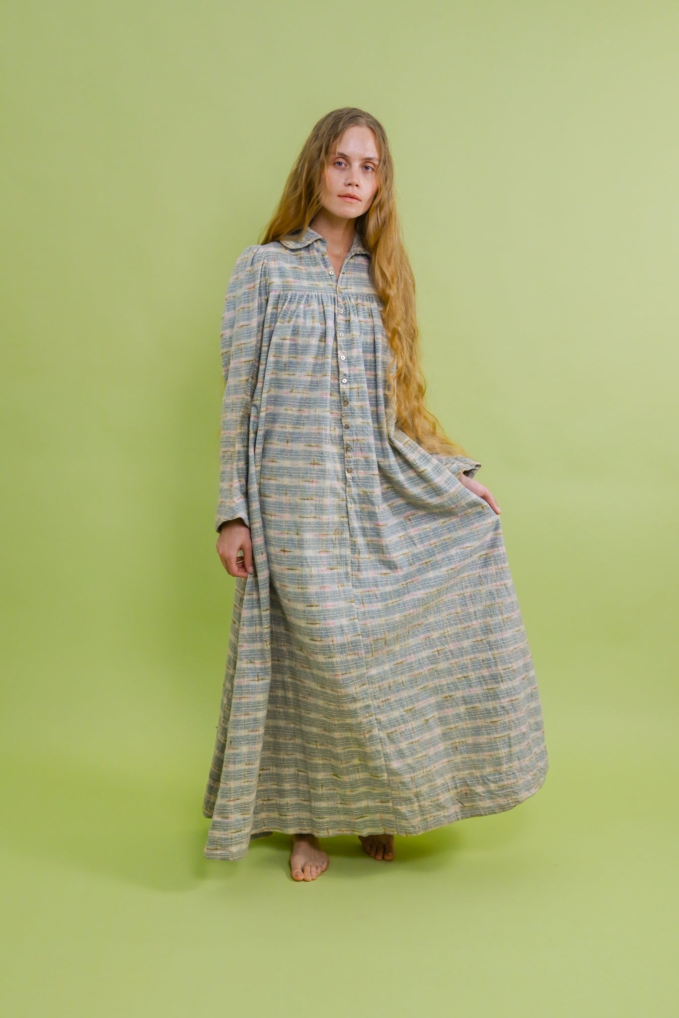 1890s Pastel Flannel Watteau Back Dressing Gown [xs/sm/med] – Demetra ...