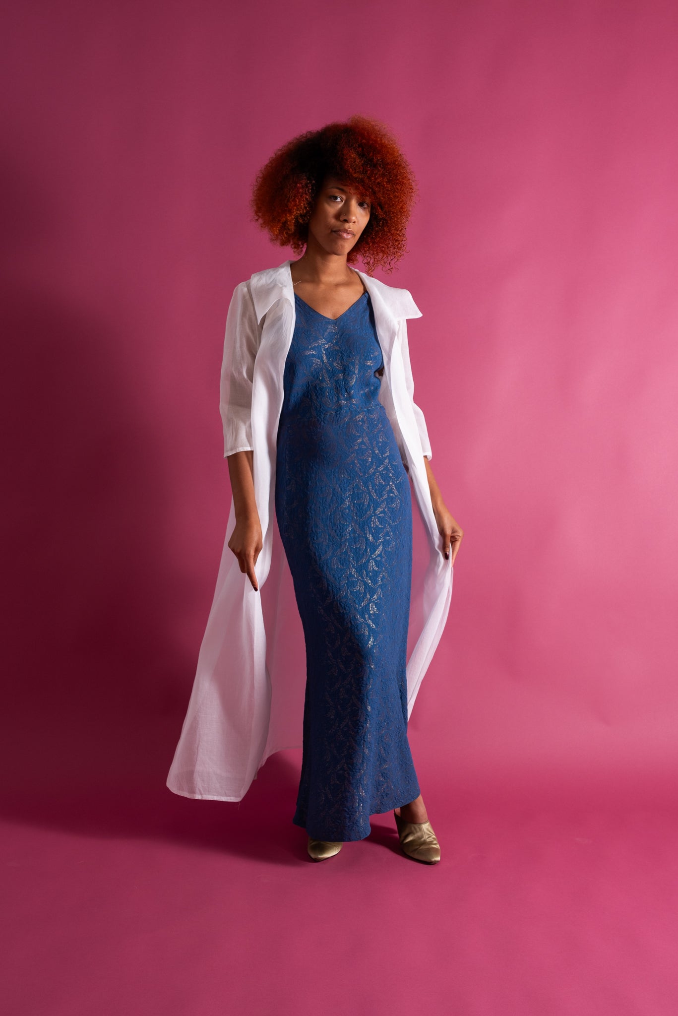 1950s White Silk Organza Duster [sm/med/lrg] – Demetra Vintage